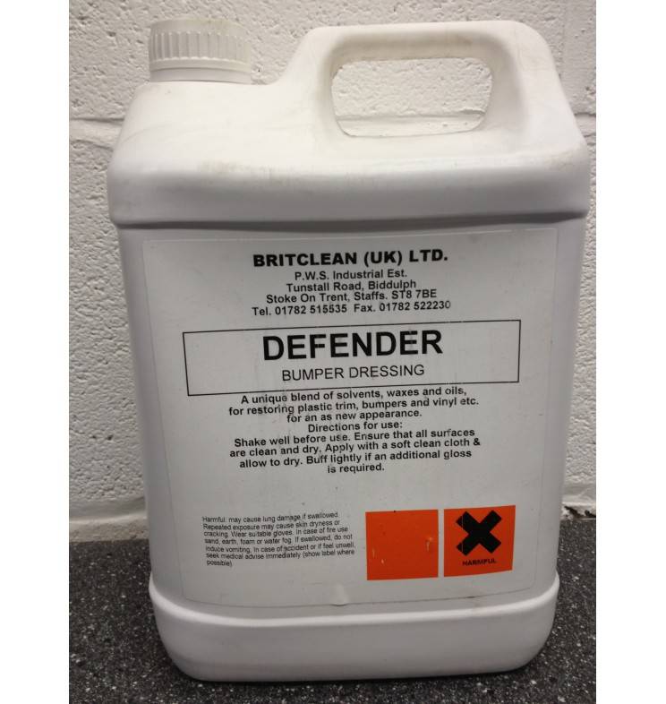 Defender Bumper Dressing for valeting